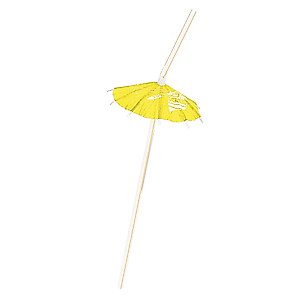 Unique Hawaiian Umbrella Straws, 9.5", Assorted Colors