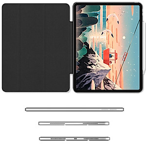 kenke Case for iPad Pro 11 Inch 4th/3rd/2nd/1st Generation (2022/2021/2020/2018 Model), Rebound Magnetic Slim Trifold Stand Smart Cover, Support 2nd Gen Pencil Charging, Auto Sleep/Wake, Black