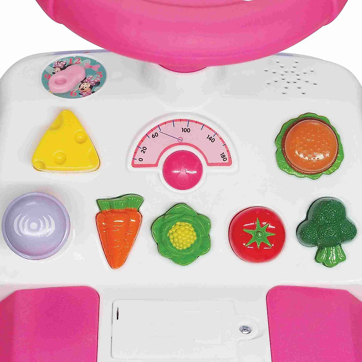 Kiddieland Disney: Minnie Mouse Happy Kitchen Activity Ride-On - Lights & Sounds, Foot to Floor, Kids Car, Push & Pull, Ages 12-36 Months, 23 x 11 x 17.5 inches, Pink