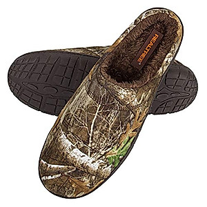 Realtree Men's Clog Slipper House Shoe with Memory Foam Indoor/Outdoor Sole, Camo, Medium