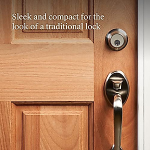 Level Home Inc. Level Lock Smart Lock Touch Edition - Smart Deadbolt for Keyless Entry Using Touch, Key Card or Smartphone, Bluetooth Lock, Compatible with Apple HomeKit, Satin Nickel