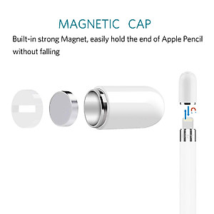 CoBak Replacement Cap for Apple Pencil, Magnetic Protective Cap Cover iPencil Cap for iPad Pencil(2 Pack)