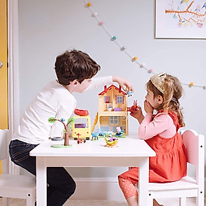 Peppa Pig Pop n’ Playhouse & Play n’ Go Campervan Combo Pack Playset, 15 Pieces - Includes 4 Character Toy Figures Plus Accessories - Toy Gift for Kids - Ages 2+