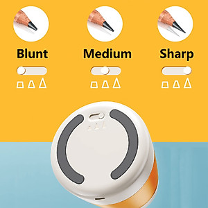 Skynow Rechargeable Pencil Sharpener,Fully Automatic Electric Sharpener for Kids,Teachers,Students,Engineers;Fast Sharpening Dont Need Holding Pencils,Ideal for Short Pencil Save Pencils.