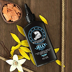 Bossman Jelly Beard Oil - Beard Growth Softener and Moisturizer Care - Larger 4oz, Bottle - 3 Pack Kit - Made in USA (Magic Scent)