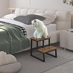 iTsst Step Stool for Adults,Holds up to 500Lb,Heavy Duty Sturdy Two Step Stool for Kichen/Bathroom/High beds, Wooden&Metal Frame, Non-Slip Pads