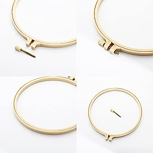 HaiMay 4 Sets Embroidery Starter Kit with Pattern and Instructions, Cross Stitch Kit Include 4 Embroidery Clothes with Butterfly Pattern, 4 Bamboo Embroidery Hoops, Color Threads and Tools