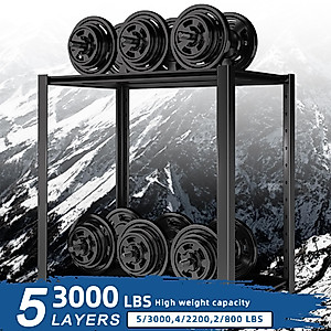 WOZBUD 20" H Heavy Duty Garage Shelving Unit, 20" W Adjustable Metal Storage Rack, 2-Tier Metal Shelves, 12" D Industrial Shelving for Garage, Basement, Workshop, Heavy Duty Storage Shelf