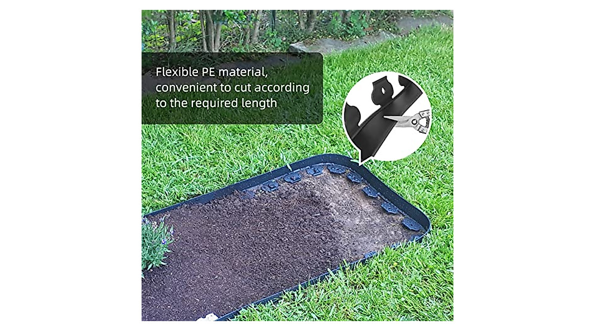 Landscape Edging Kit 33ft - No Digger Garden Border with Spikes
