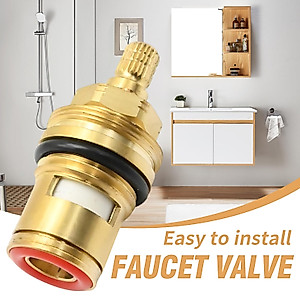 UOIENRT 013787-45 Hot Ceramic Cartridge Assembly, Replacement for T and S Brass Faucets, Replaces 013787-45