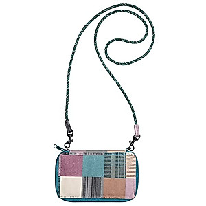 KAVU Go Time Bi-Fold Crossbody Wallet with Rope Strap - Grandmas Quilt