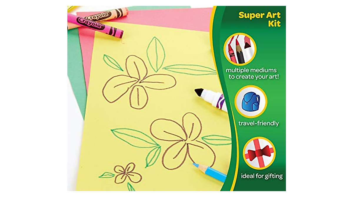 Crayola Super Art Coloring Kit - 100+ Colors for Kids' Creative Fun
