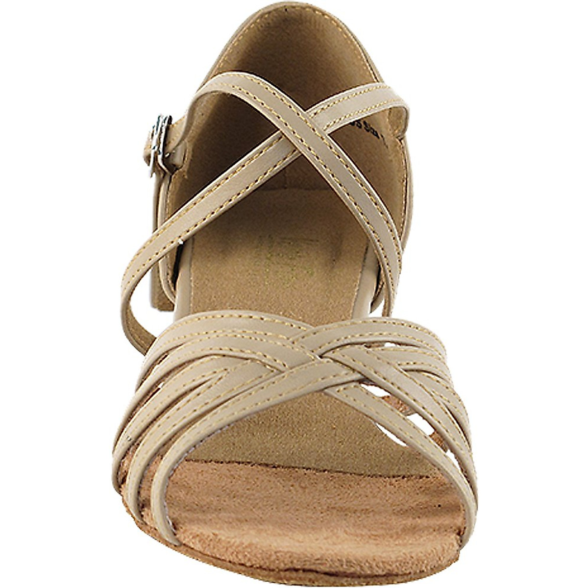 Women's Ballroom Dance Shoes Salsa Latin Practice Dance Shoes Tan Leather 1670cEB Comfortable - Very Fine 1.5" Heel 5.5 M US [Bundle of 5]