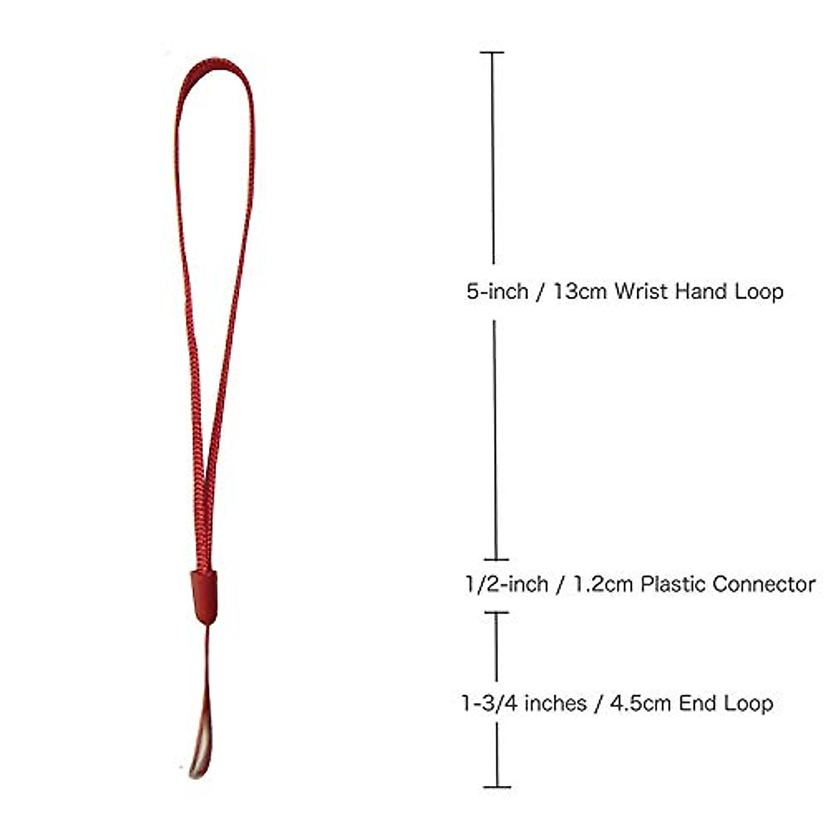 Hand Wrist Strap Lanyard for Cell Phone, USB Flash Drive, Mp3, Mp4, Mini Camera (50pcs, Red)