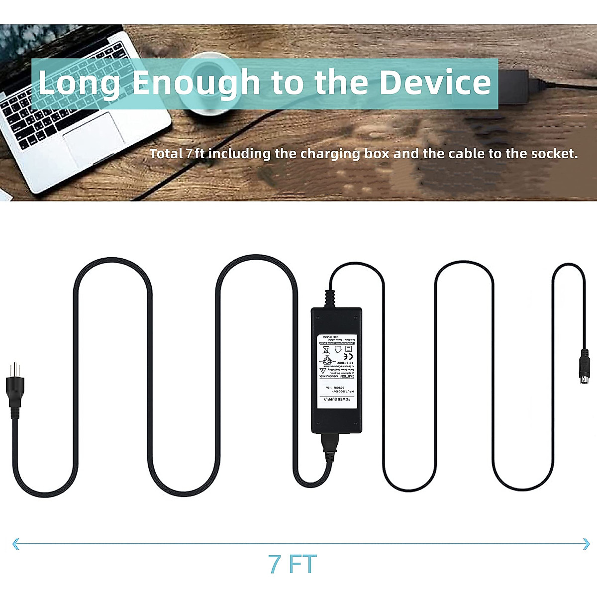 SLLEA 6-Pin DIN AC/DC Adapter for I/O Magic GigaBank 320gb 3.5" External Hard Drive HD HDD 5VDC / 12VDC 1.5A-2A 6-Prong Power Supply Cord Cable PS Battery Charger Mains