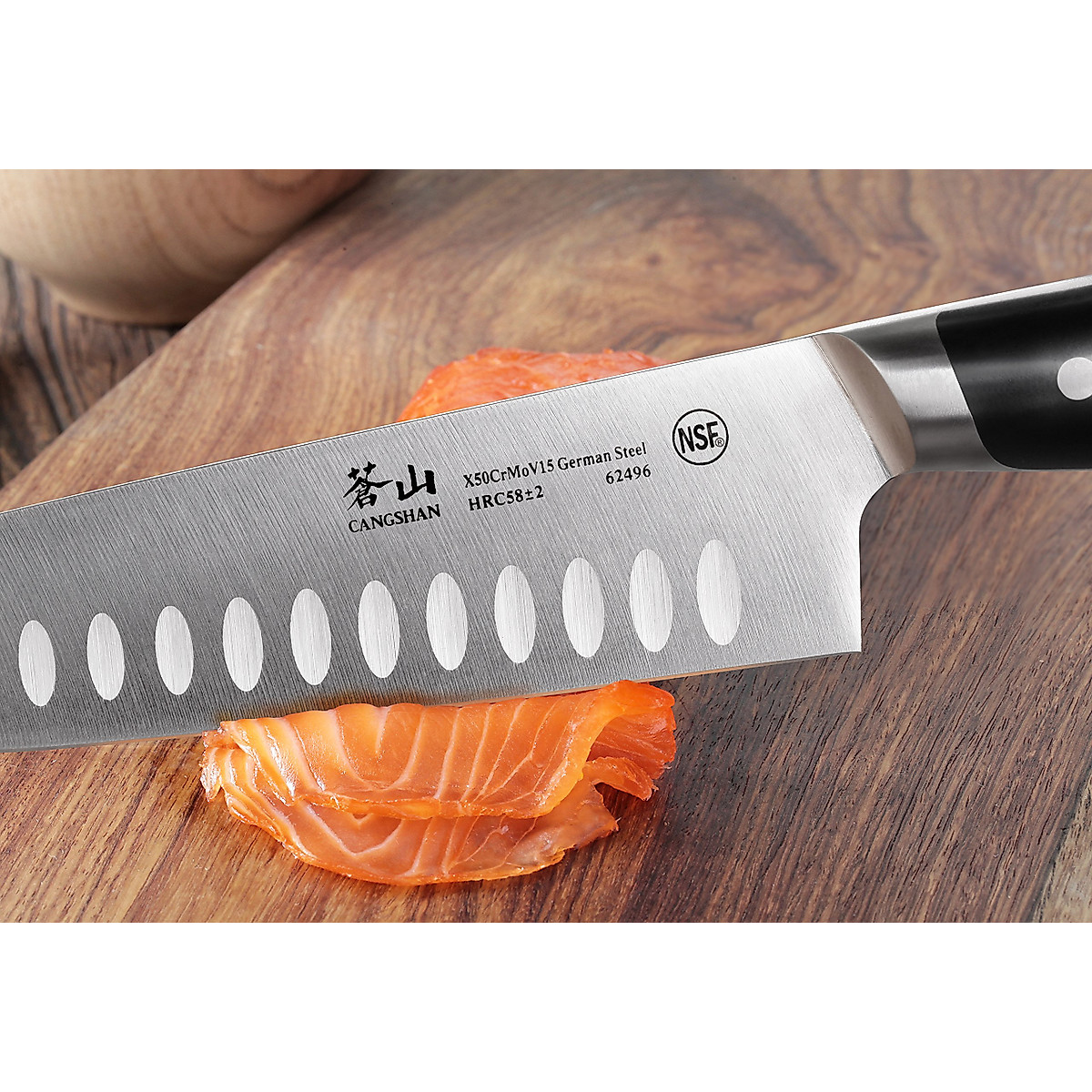 Cangshan Z Series 62496 German Steel Forged Santoku Knife, 7-Inch