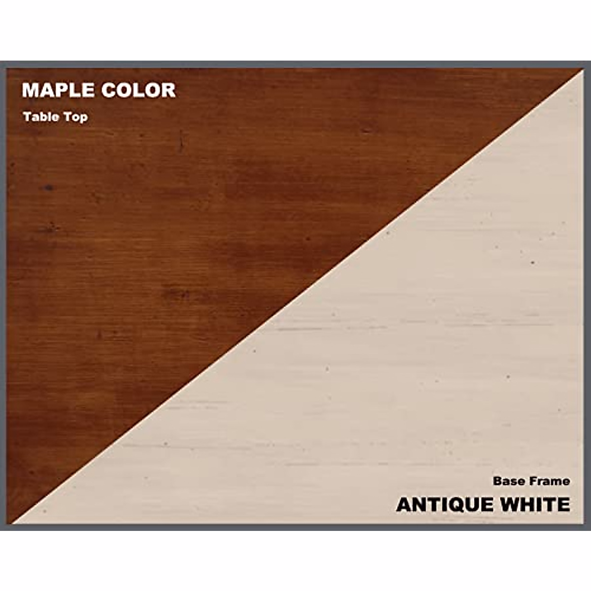 Saint Birch Modern Wood Writing Desk with Hutch in Maple/Antique White