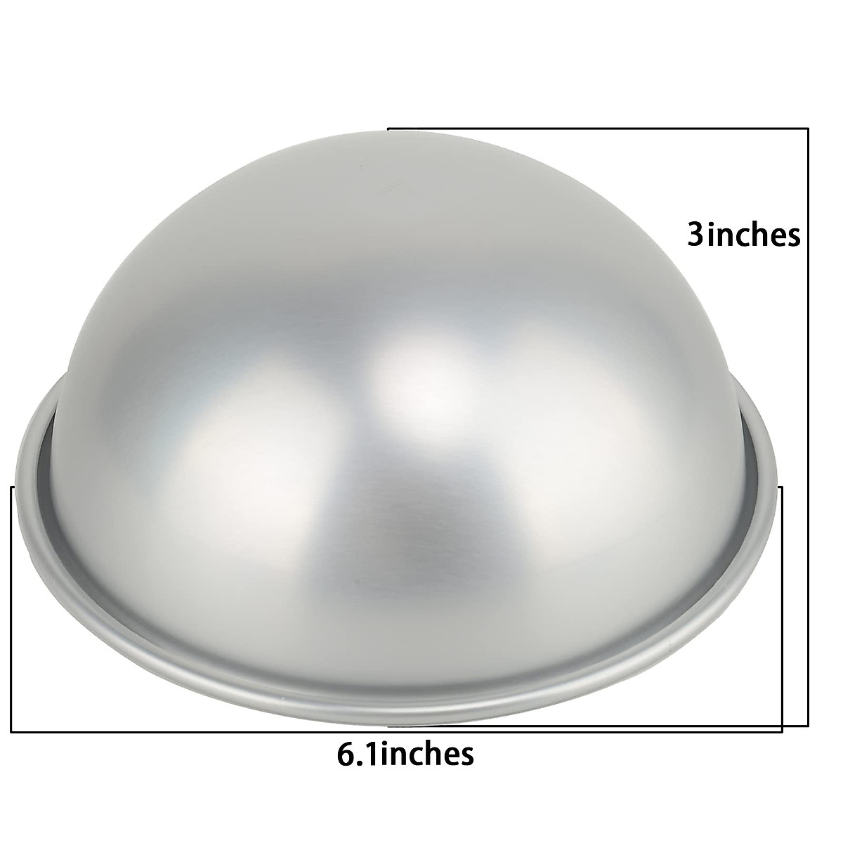 Kundalini 6inch Ball Cake Pan Dome Cake Pan Anodized Aluminum Hemisphere Pan 3D 6inch Sport Ball Cake Pan DIY Birthday Cake Pan
