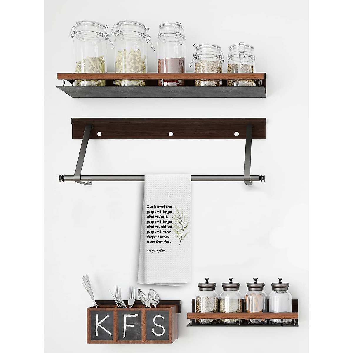 TUNW Hostess Gifts Kitchen Towels 16″×24″,Hostess Gifts for Women,Inspirational Quote Soft and Absorbent Kitchen Tea Towel Dish Towels Hand Towels (White)