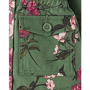 The Children's Place Baby Toddler Girl Heavy-Weight Winter Parka Jacket, Water-resitant, Sherpa Lined, Faux Fur Hood, Eucalyptus Leaf, 5T