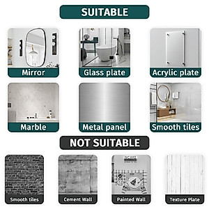 oyenbboi 5 Pack Shower Caddy Adhesive Replacement, Adhesive Shower Hooks, Strong Adhesive Wall Hooks, Waterproof Adhesive Hooks for Shower Rack, No Drilling