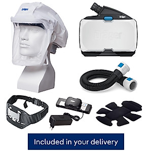 Dräger X-plore 8500 Powered Air-Purifying Respirator (PAPR) | 16hrs battery | Easy-Clean