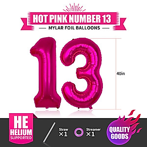 40 Inch Hot Pink 46 Balloon Number, Happy 46th or 64th Birthday Prom Balloons Decoraions for Men Women Big Gaint Foil Mylar 64 pink Big Numbers Balloons Wedding Anniversary
