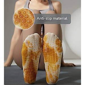 EGEN Dye Tie Yoga Socks for Women Man Novelty Print Non Skid Socks Non Slip Grip for Pilates Barre Ballet Sport (Blue)