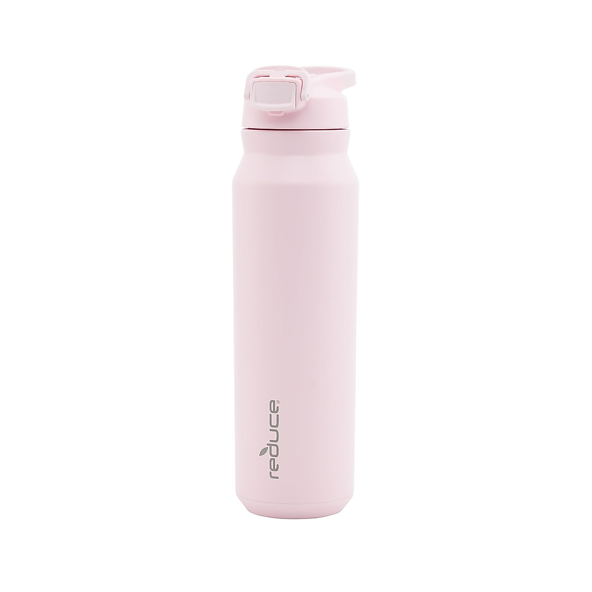 REDUCE 32 oz Hydrate Pro Stainless Steel Insulated Water Bottle - Flip Top Leak-Proof Lid, Dishwasher Safe, BPA-Free, Dual Wall Vacuum, Keeps Drinks Cold for 48 Hrs, Cup Holder Friendly - Pink Quartz