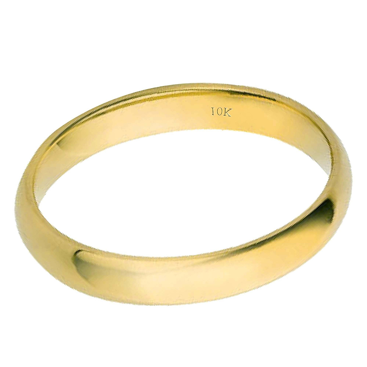 MauliJewels MAULI JEWELS Mens's & Women's 10K Solid Yellow Gold 4MM Wedding Band Rings In Ring Size 10