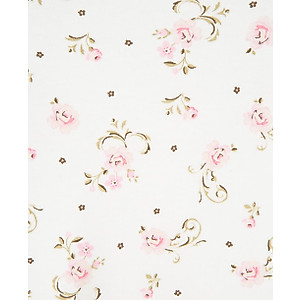 Little Me Baby Girl's 2-Piece Nightgown and Cap Set, Vintage Rose, 0-3 Months