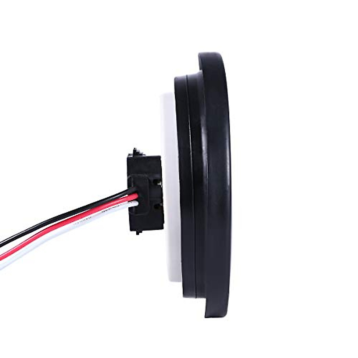 MCRESOAR 4Pcs 4 Inch Round Led Trailer Tail Lights Red 12 LED Waterproof Brake Stop Turn Tail Marker Lights Sealed Flush Mount for Truck Trailer RV Grommet and Plug Included