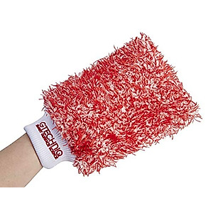 Gtechniq WM2 Microfibre Wash Mitt - Ultra Low Friction Washcloth, Soft Glide Minimises Swirl Marks - Holds Maximum Volume Of Soap Suds, 100% Split Varied Length Polyester Strands For A Quick Easy Wash