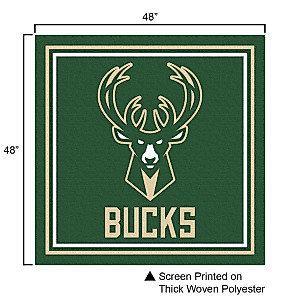 WinCraft Milwaukee Bucks Logo Tablecloth and Square Table Cover Overlay