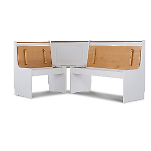 Linon Ardmore Kitchen Nook Set, White