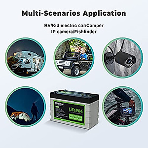 12V 6Ah LiFePO4 Lithium Battery, RoyPow 12V 6Ah LiFePO4 Battery 3500 Cycles 12V Deep Cycle LiFePO4 Battery with Low-Temperature Cut-Off, 9 Amp Discharge Rate for Power Wheel, Scooters, Fish Finders