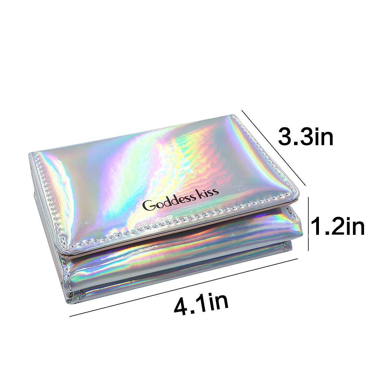 Eilova Orityle Fashion Women Trifold Wallet Shiny Holographic Ladies Girls Purese Clutch Coin Pocket Card Holder Organizer
