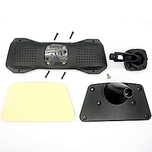 ANSHILONG Mirror Dash Cam Mount Arm with Back Plate Panel Dashboard Installation for Car DVR Instead of Strap (with 14.5 x 6cm Backplate)