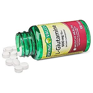 Spring Valley - L-Glutamine 500mg, 100 Tablets (2 Pack)