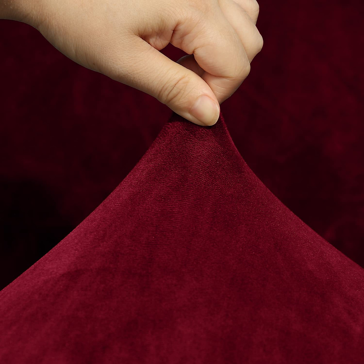 ITFRO Red Wine Club Chair Slipcover Stretch Velvet Tub Chair Cover Barrel Armchair Cover Sofa Cover Furniture Protector for Living Room (Red Wine)