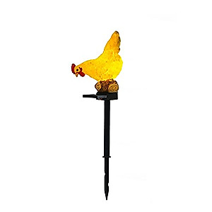 CHUANGFENG Solar Chicken Lights Chicken Statue Decorative Outdoor Chicken Solar Light Garden Decor for Outdoor Patio Yard Art Decoration