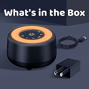 Sleepbox Sound White Noise Machine with 25 Soothing Sounds and 10 Colors Warm Night Light 4 Brightness Levels 32 Volume Levels 5 Timer and Memory Function Perfect for Baby Kids Adults Seniors Sleeping