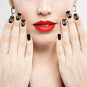 YECIRALA 90 Pieces 3D Butterfly Nail Charms for Nail Art 3D Butterfly for Nails Gold Silver Rose Gold Butterfly Charms for Acrylic Nails Craft Accessories for Women Girls Jewelrys Decorations