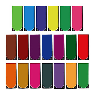Magnetic Bookmarks,60 Pack 20 Solid Color Magnet Page Clip Small Bookmark for Book Lovers, Gift, Women, Man, Kids, Tudents, Teachers, School, Home, Office, Reading Supplies(2 x 0.8 inch)