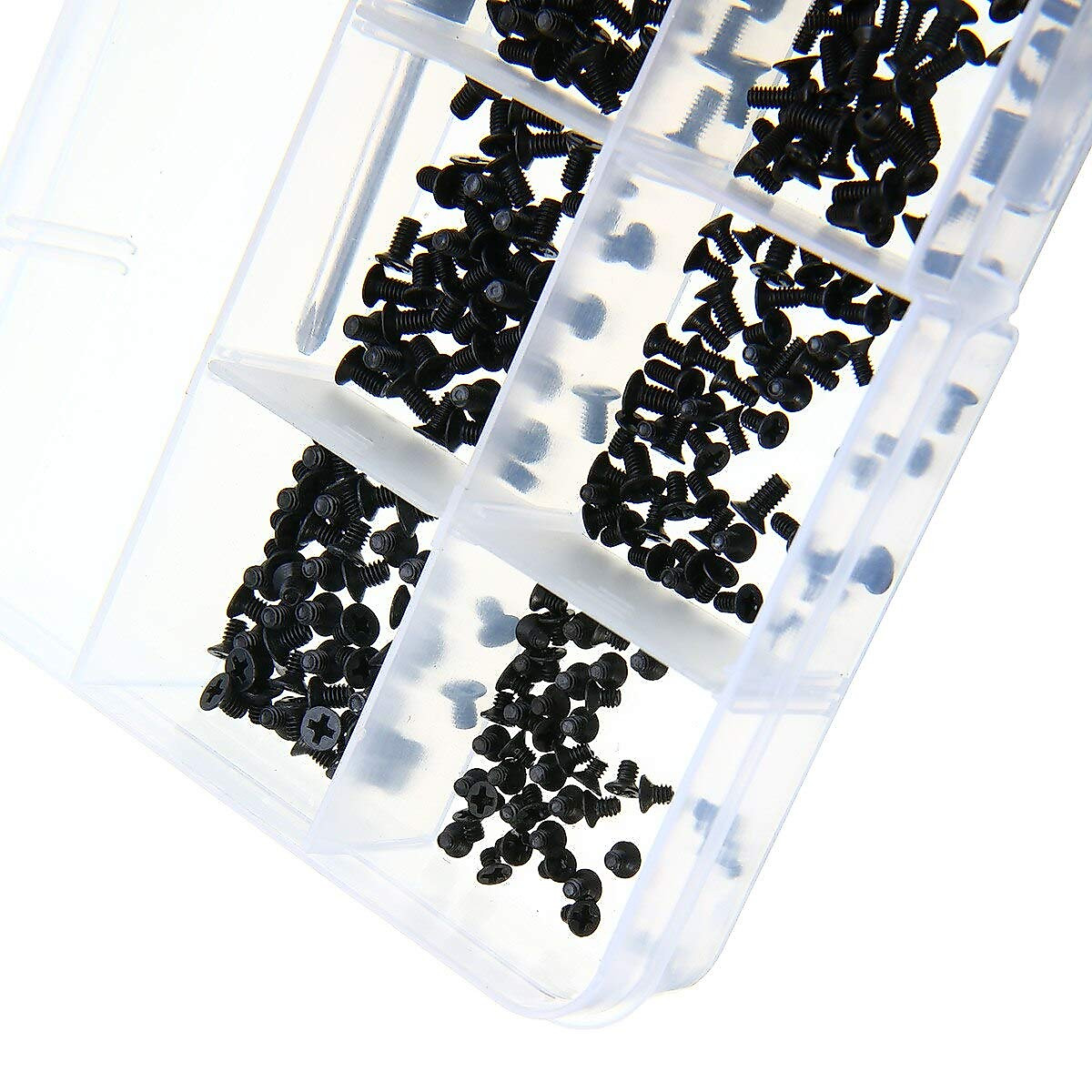 Ochoos 500pcs Alloy Steel Hardware Screw Laptop Computer Screws with Screwdriver Set for Universal Laptop Black