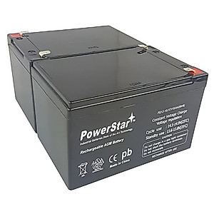 PowerStar® 2PACK E Scooter 24 Volt 250 Watt Scooter Battery MK Battery ES12-12 (12V, 15AH)