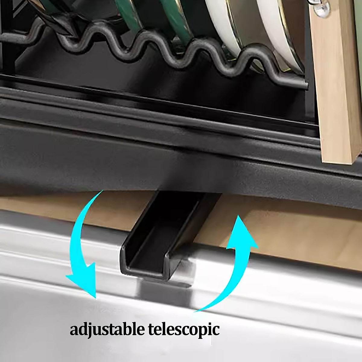 LONONE Dish Drying Rack for Kitchen Counter Dish Racks with Drainer and Glass Holder Kitchen Aid Compact Dish Racks for Kitchen Counter,Green