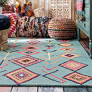 nuLOOM Hand Tufted Belini Area Rug, 2' x 3', Turquoise