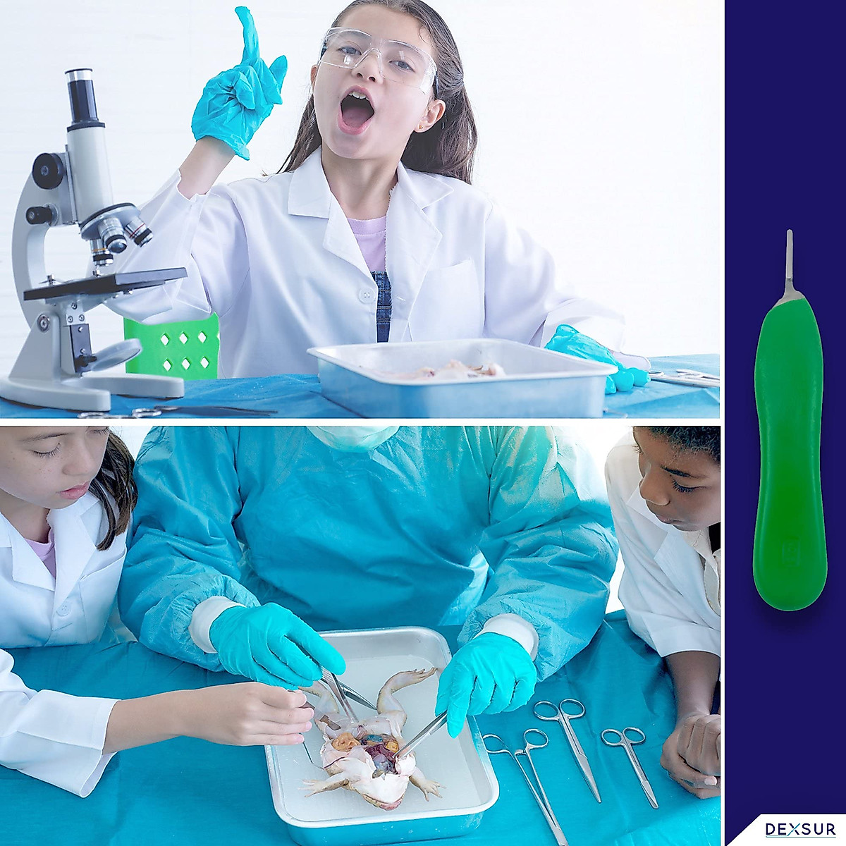 DEXSUR Scalpel Handle # 5, Premium Quality, Rust Proof Hard Plastic Scalpel Knife Handle, Lightweight and Durable, Fits Surgical Blades No. 10, 11, 12, 13, 14 and 15