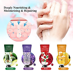 10 Pack Hand Cream Gift Sets for Women,Natural Fragrance Hand Lotion Travel Size Bulk,Mini Moisturizing Hand Cream with Shea Butter&Aloe,Hand Cream for Dry Hands,Christmas Gift for Women Wife Mom Her Grandma,10 Different Fragrances